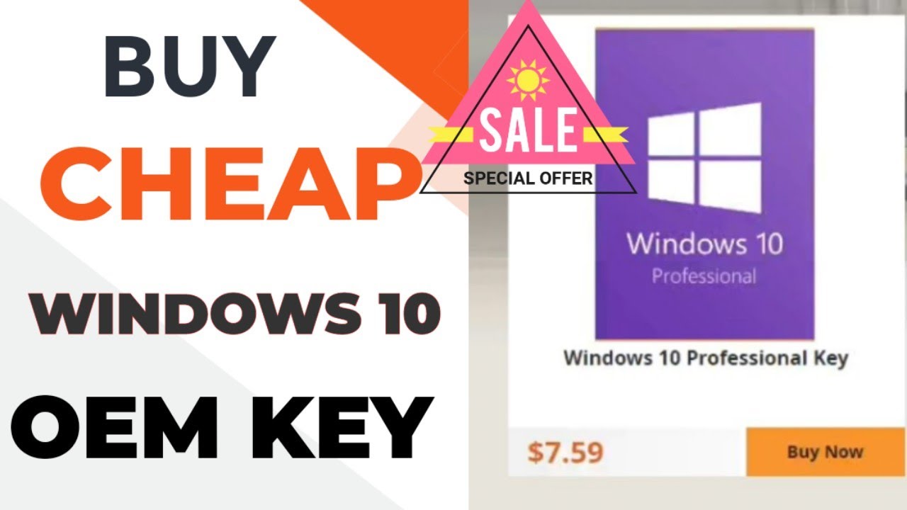 BUY Cheap and Original Windows 10 Pro License | OEM - YouTube