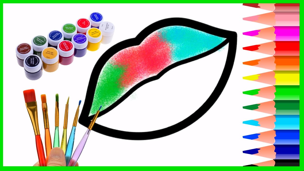 Draw a lip picture for kids Нарисуйте картинку губ для детей बच्चों के ...