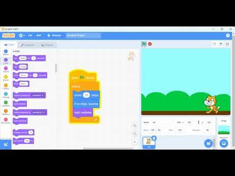 Tutorial Scratch 3!! Coding Dasar Berjalan dan Lompat!! - YouTube