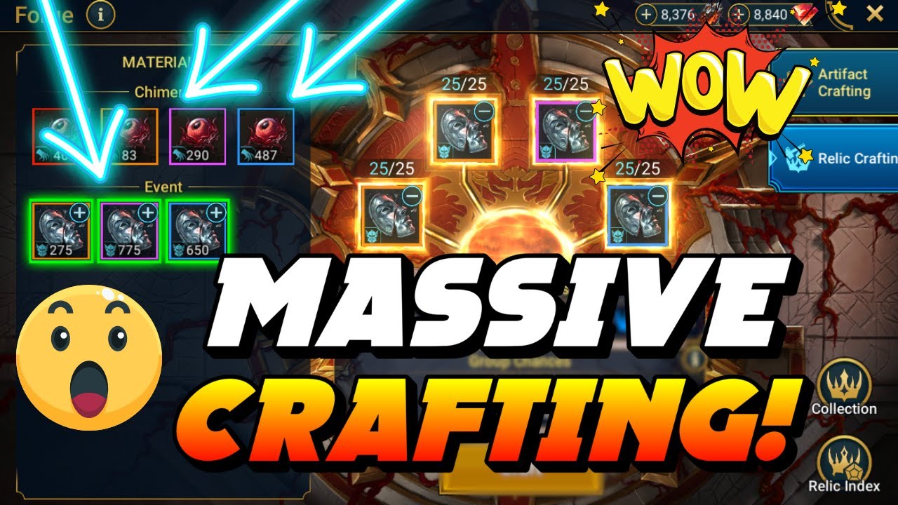 Massive Relic Crafting and Discussion!! Raid: Shadow Legends - YouTube