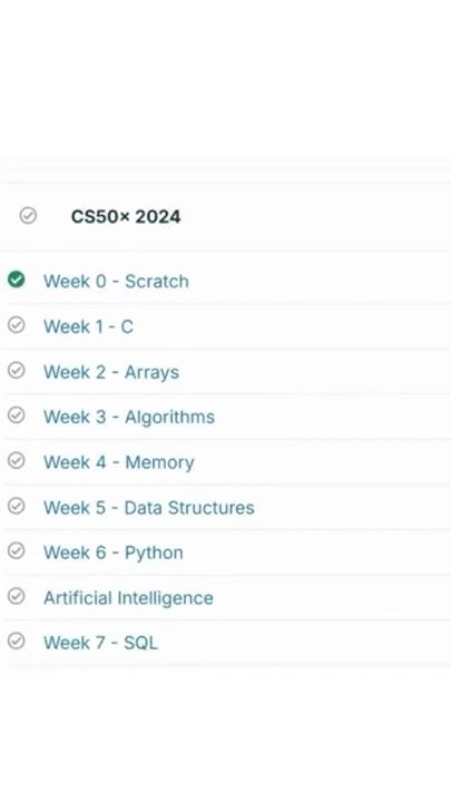 Harvard CS50x course outline - Computer science course #tech - YouTube