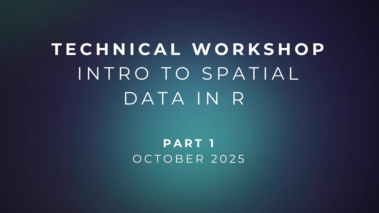 Technical Workshop: Intro To Spatial Data in R - YouTube
