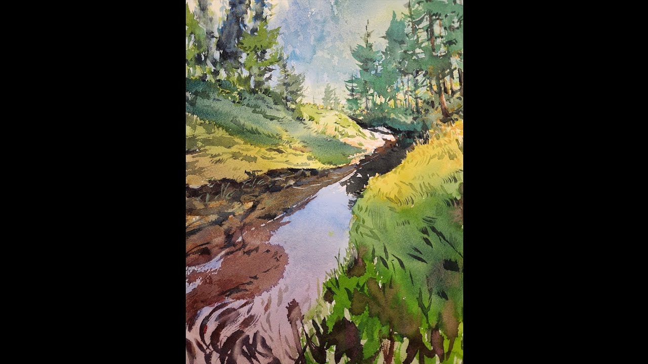 How to paint fog with watercolor - YouTube