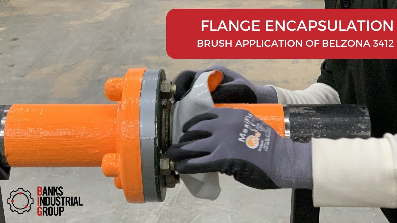 Flange Encapsulation Belzona 3412 - YouTube