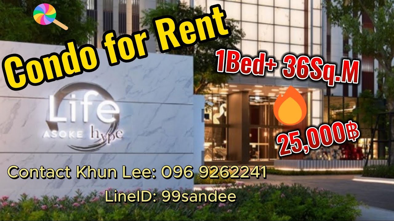 For rent Life Asoke Hype 1bed+ Fully furnished 25,000฿ - YouTube