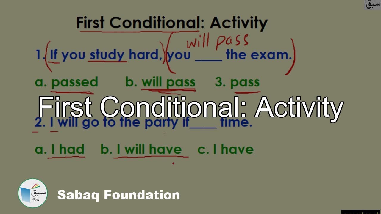 First Conditional Activity English Lecture Sabaqpk Youtube 2532