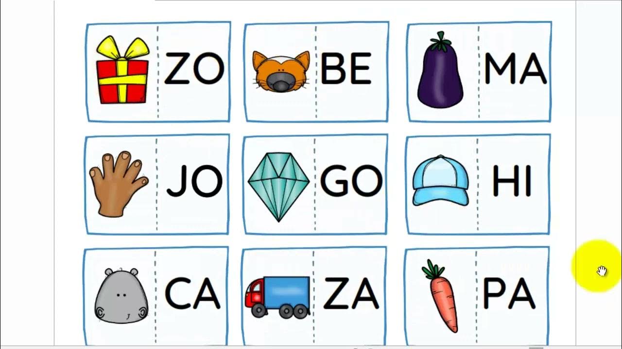 Dominó de sílabas para imprimir - YouTube