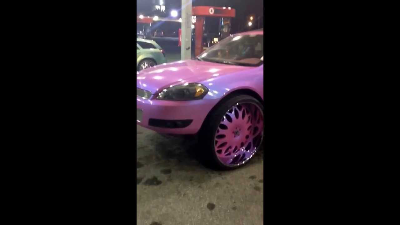 Pink Impala on 32s & Monte Carlo 26s & Magnum 28s - YouTube