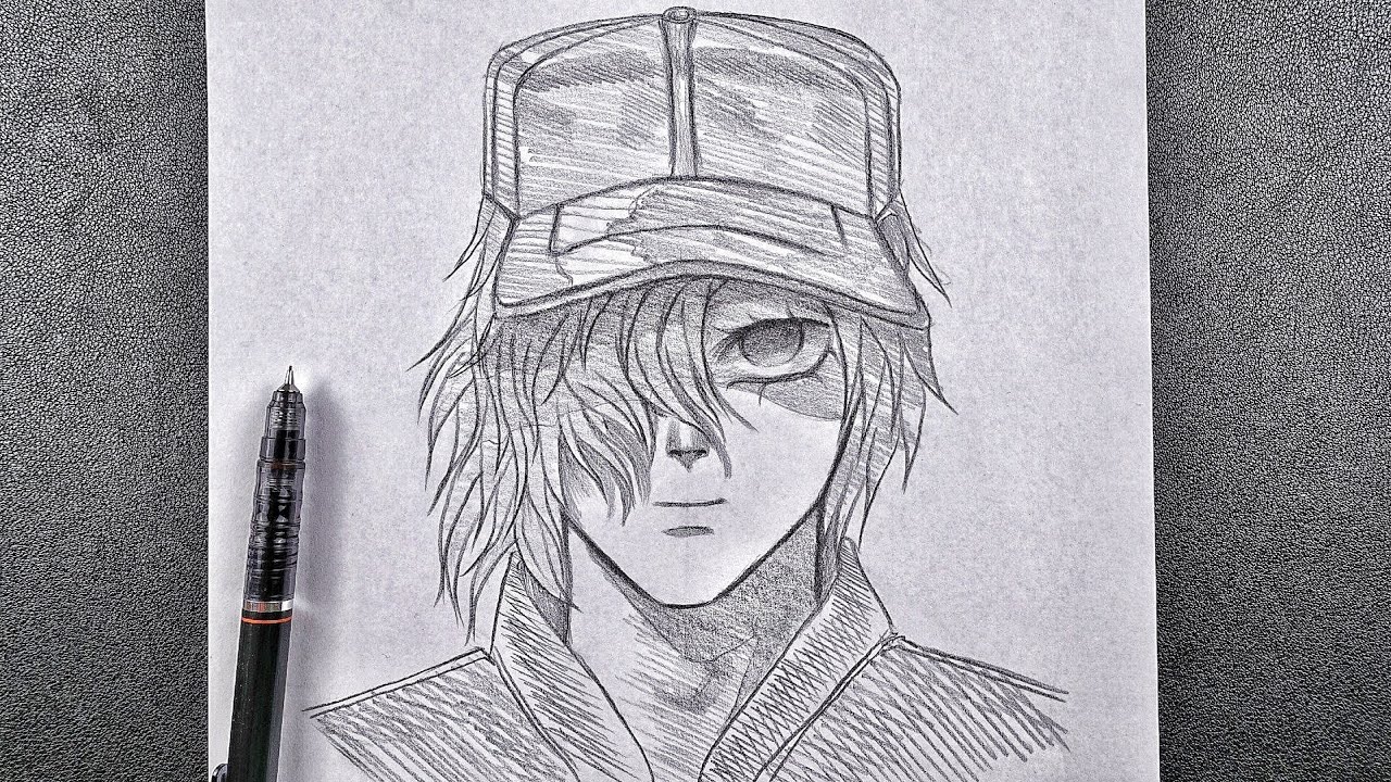 Anime drawing | how To Draw anime wearing a Cup | step by step - YouTube