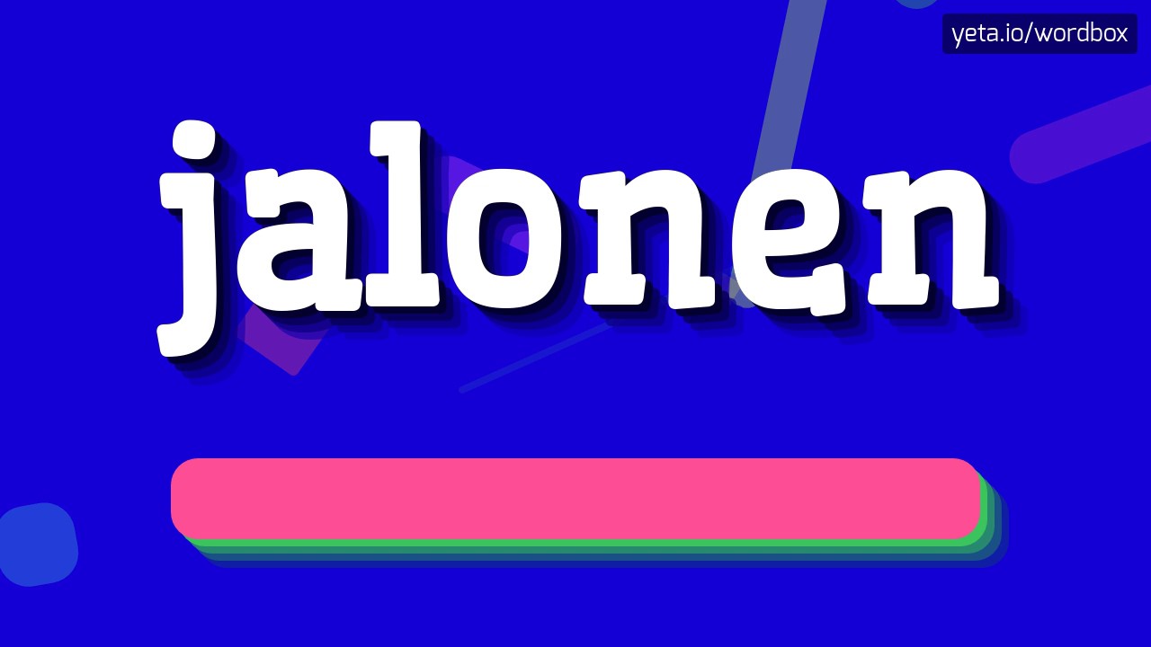 JALONEN - HOW TO PRONOUNCE IT!? - YouTube