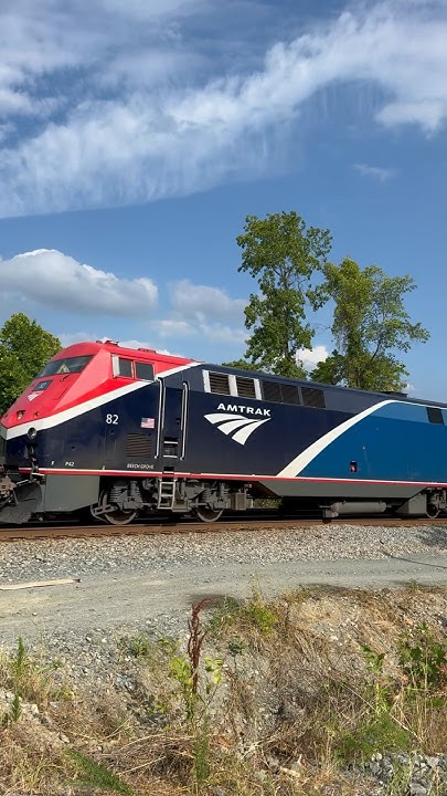 Amtrak Phase VII P42 #82 Leads NB P080! #amtrak #railfan #train #fresh - YouTube