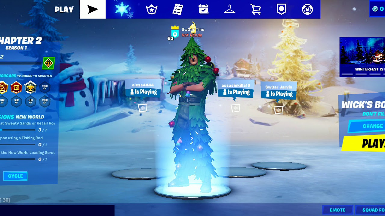 How to Get the Christmas Tree skin In fortnite - YouTube
