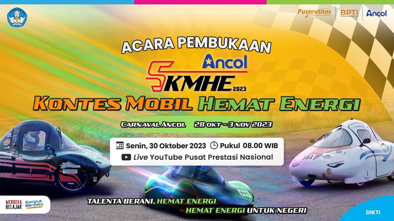 Acara Pembukaan Kontes Mobil Hemat Energi (KMHE) Tahun 2023 - YouTube