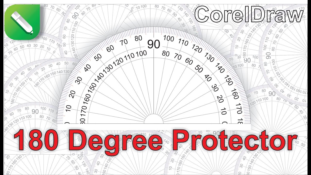 180 degree Protector Design in CorelDraw || CorelDraw Full Tutorial ...