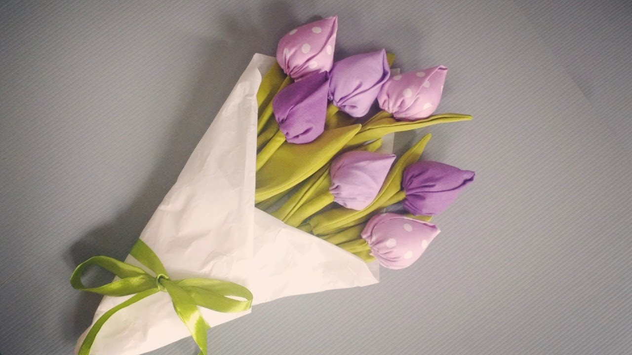 DIY Tulip Flower | Fabric Tulips Tutorial | Cara Membuat Bunga Tulip ...