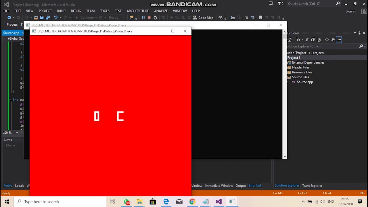 Membuat Animasi Linear Teks OpenGL C++ Visual Studio 2013 - YouTube