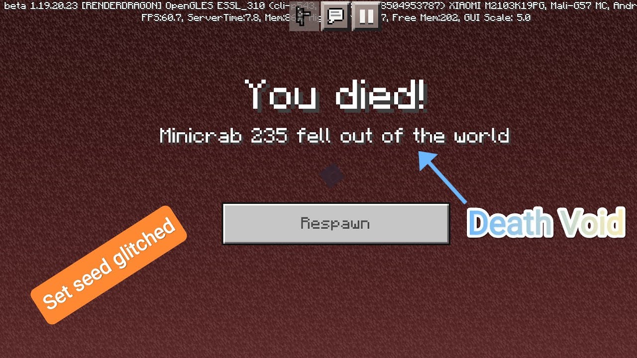 [04:00] Death void Minecraft trial set seed glitched - YouTube