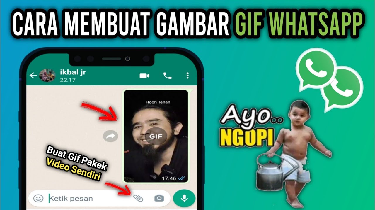 Cara Membuat Gambar Gif Sendiri di Whatsapp | Buat Stiker Wa - YouTube
