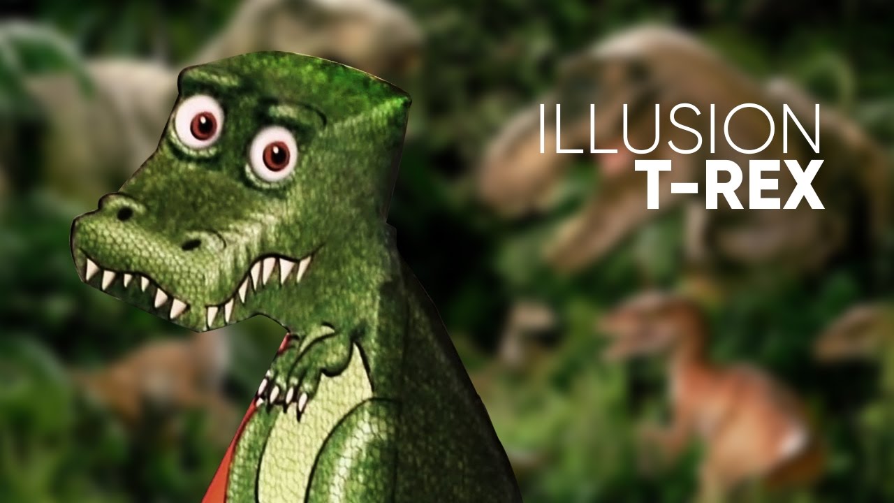 T-Rex Illusion Paper Craft - YouTube