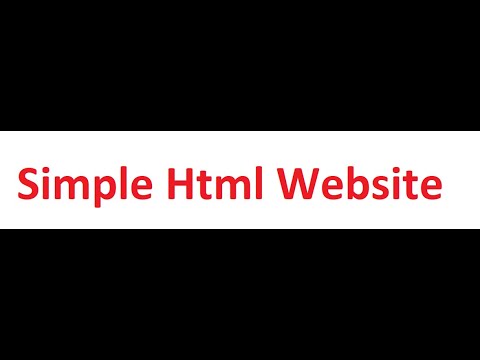 How To Make A Simple Html Website Using Notepad - Youtube