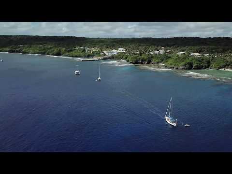 Alofi Waterfront - Niue Island - South Pacific - Drone Video