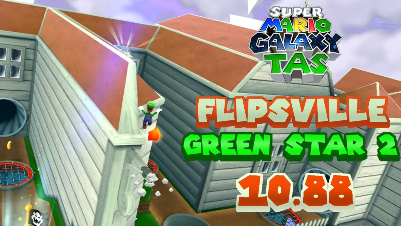 [TAS] Super Mario Galaxy 2: Flipsville Green Star 2 in 10.88s - YouTube