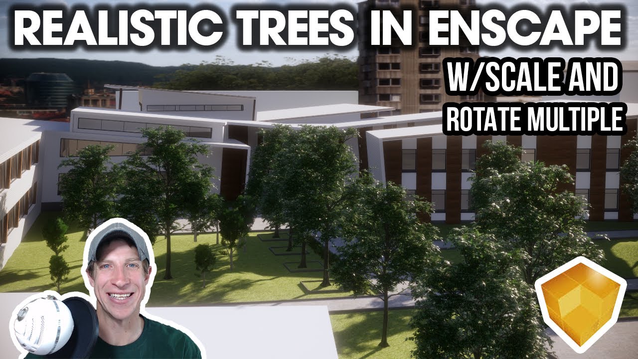 REALISTIC PLANTS in Enscape with Scale and Rotate Multiple - YouTube