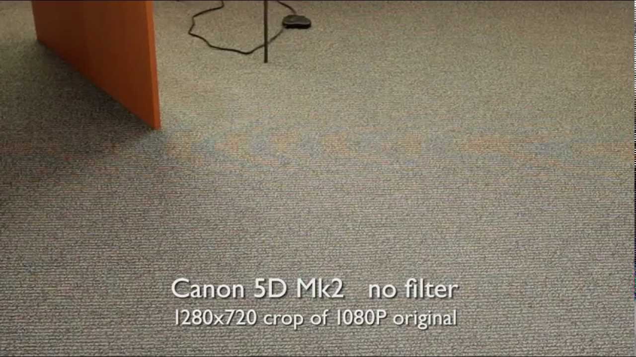 Canon 5D Mk2 anti-aliasing filter test scenes - YouTube