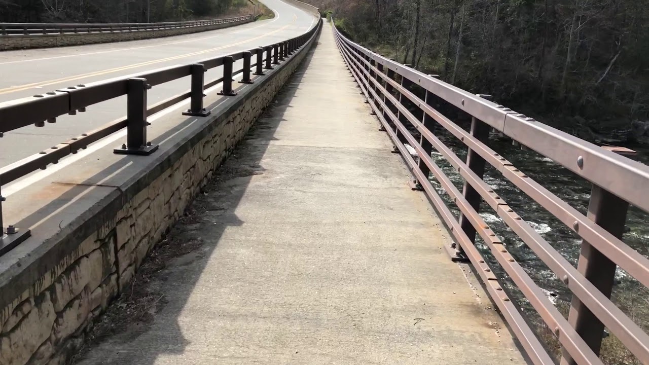 Walking Along Russell Bridge Over the Chattooga River March 17 2018 ...