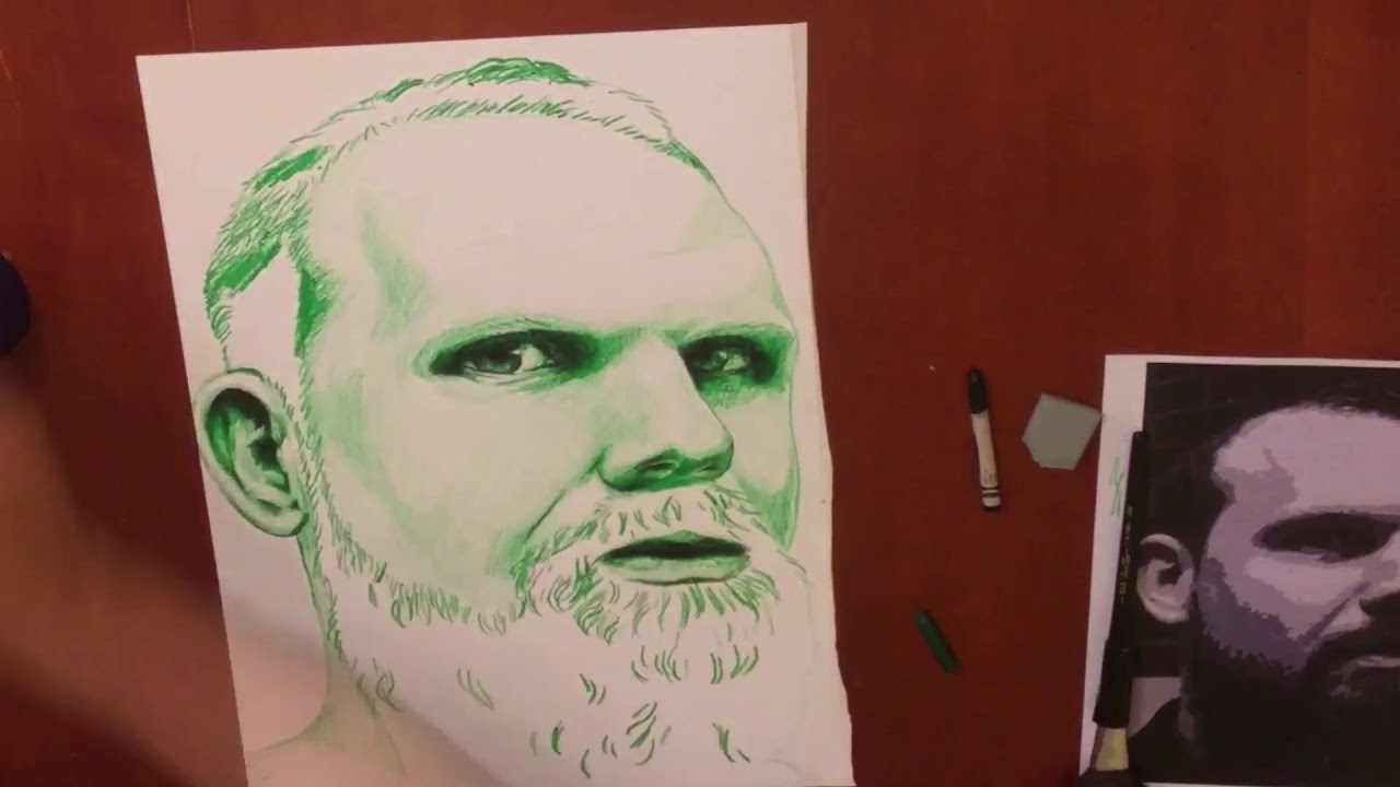 How to make a monochromatic value drawing with just two crayons - YouTube
