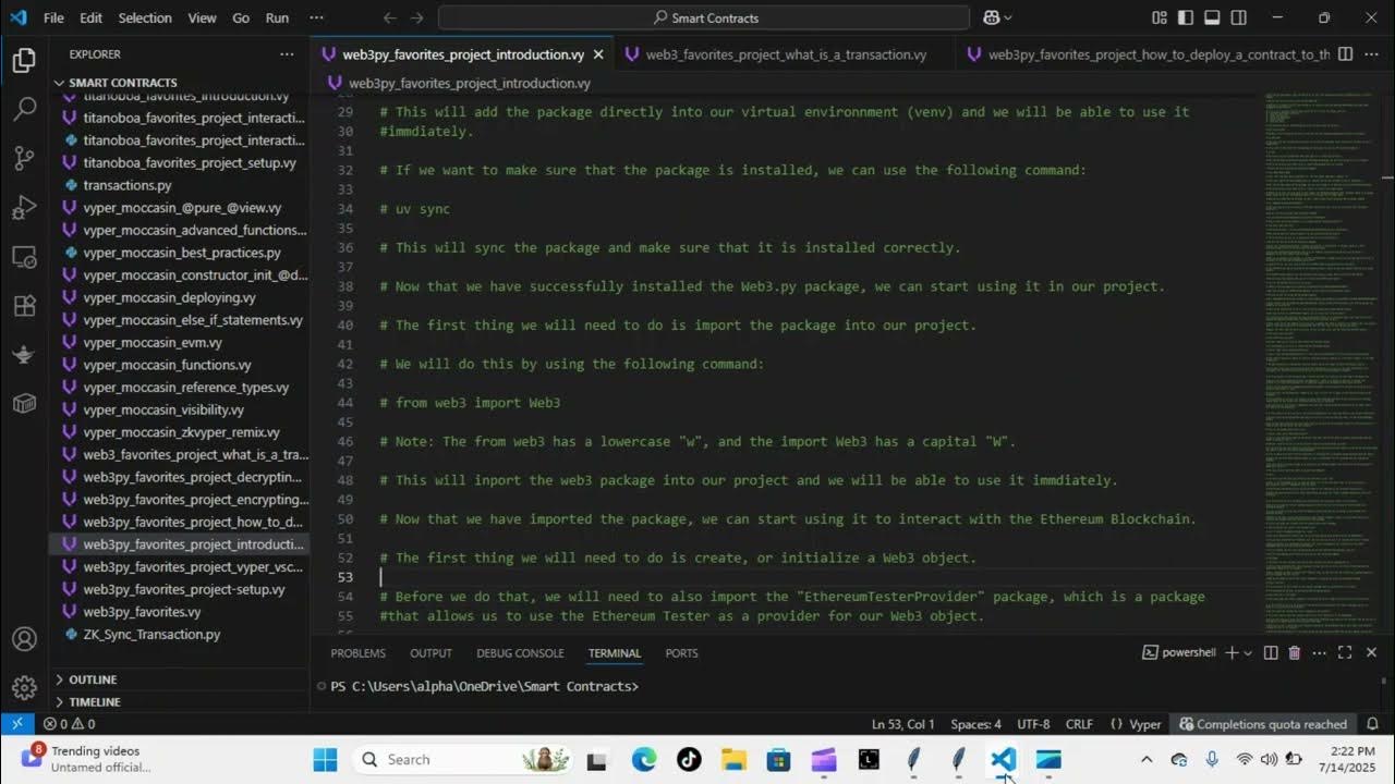 Python Papi / Smart Contracts -Web3Py Favorites - Day 14 - YouTube