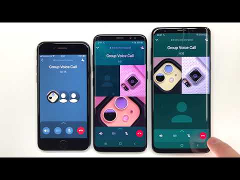 iPhone 7, Samsung Galaxy S8 & Galaxy S9 Plus WhatsApp Group Incoming Call