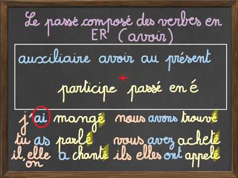 passé composé des verbes en er (avoir) - YouTube