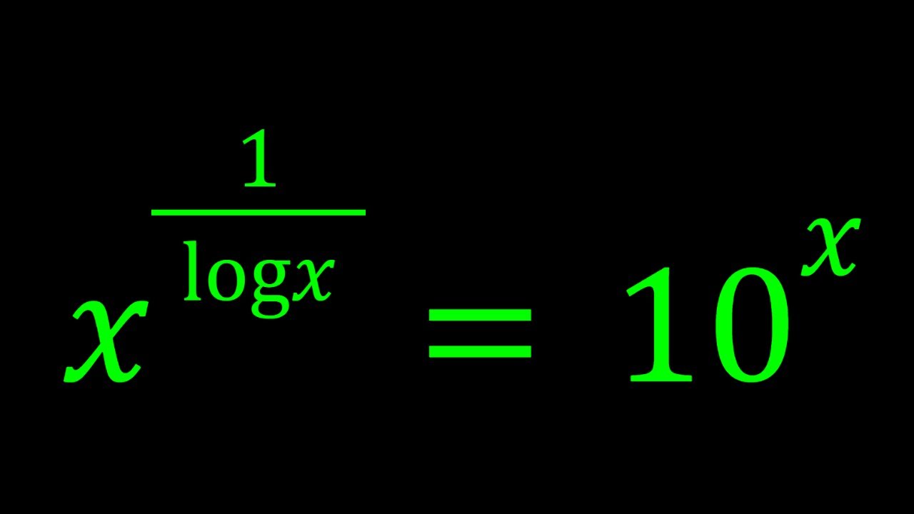 A Nice Log Equation X 1 log x 10 x YouTube