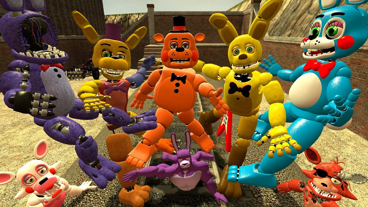 ENTERING ALL FNAF ANIMATRONICS FNAF SECURITY BREACH RUINED DLC In Garry ...