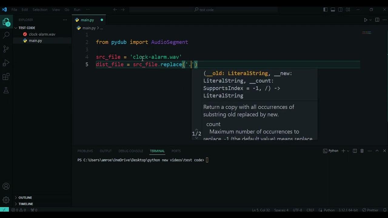 Convert WAV to MP3 in Python with Pydub - YouTube