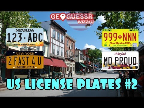 Geoguessr Hot Tips - US License Plates #2 - Indiana to New York - YouTube