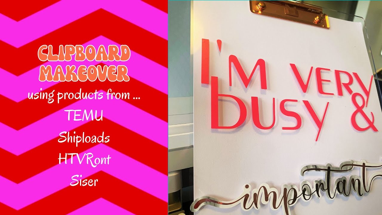 Clipboard Glow-Up! Cricut + Temu Rose Gold Acrylic Clipboard ...