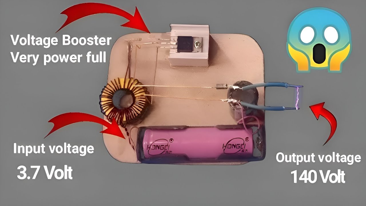 How to Make a Powerful Voltage Booster | 3.7V to 150V Step-Up Circuit ...
