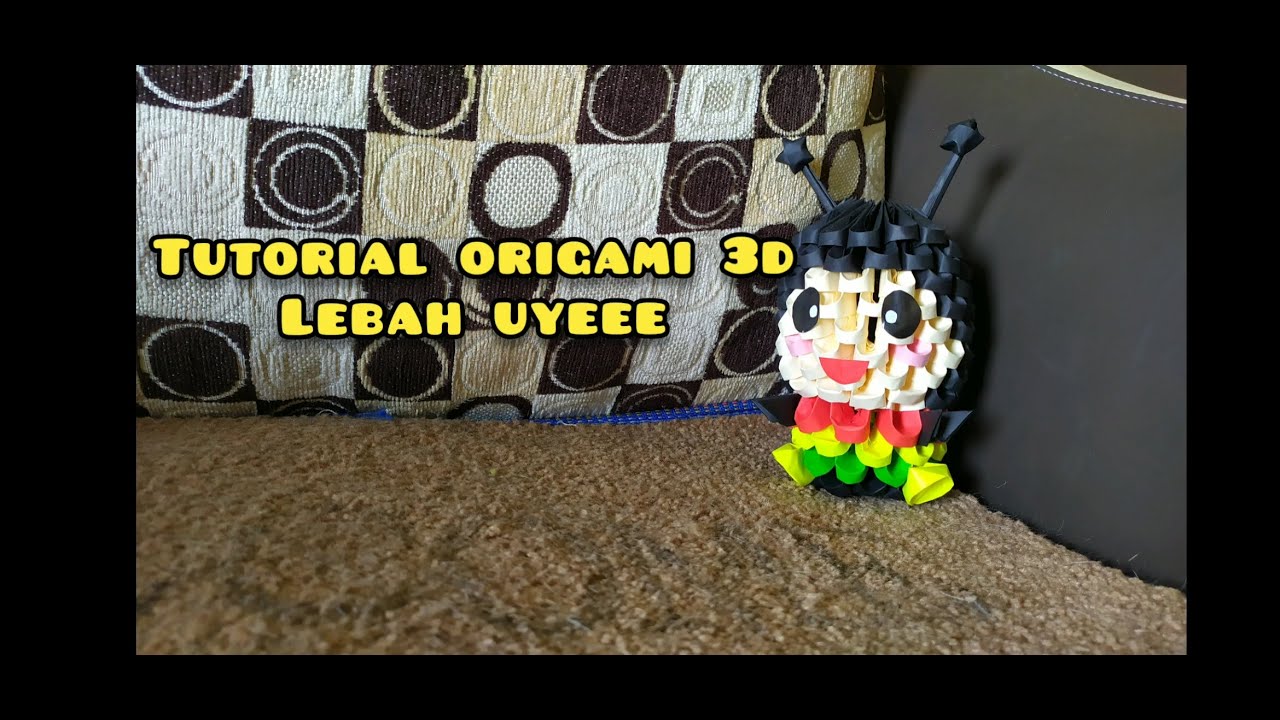 Tutorial Origami 3d Lebah Uyeee - YouTube