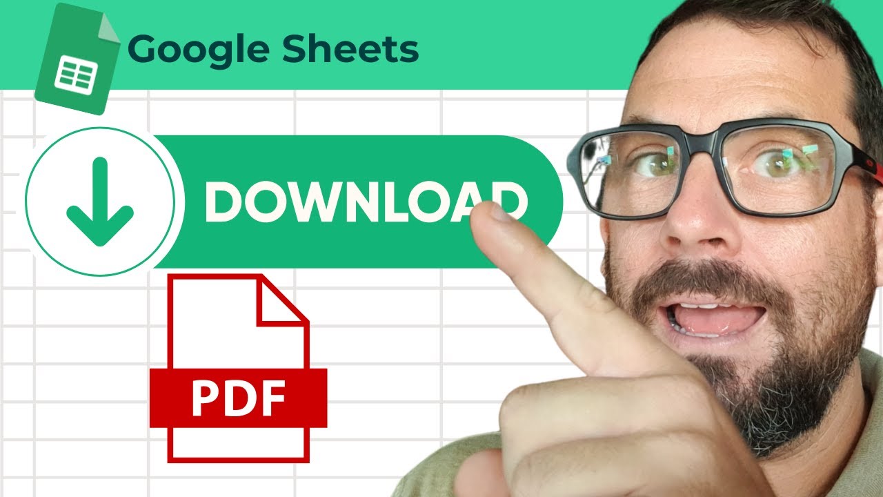 How to Download A Single Sheet Tab as a PDF - YouTube