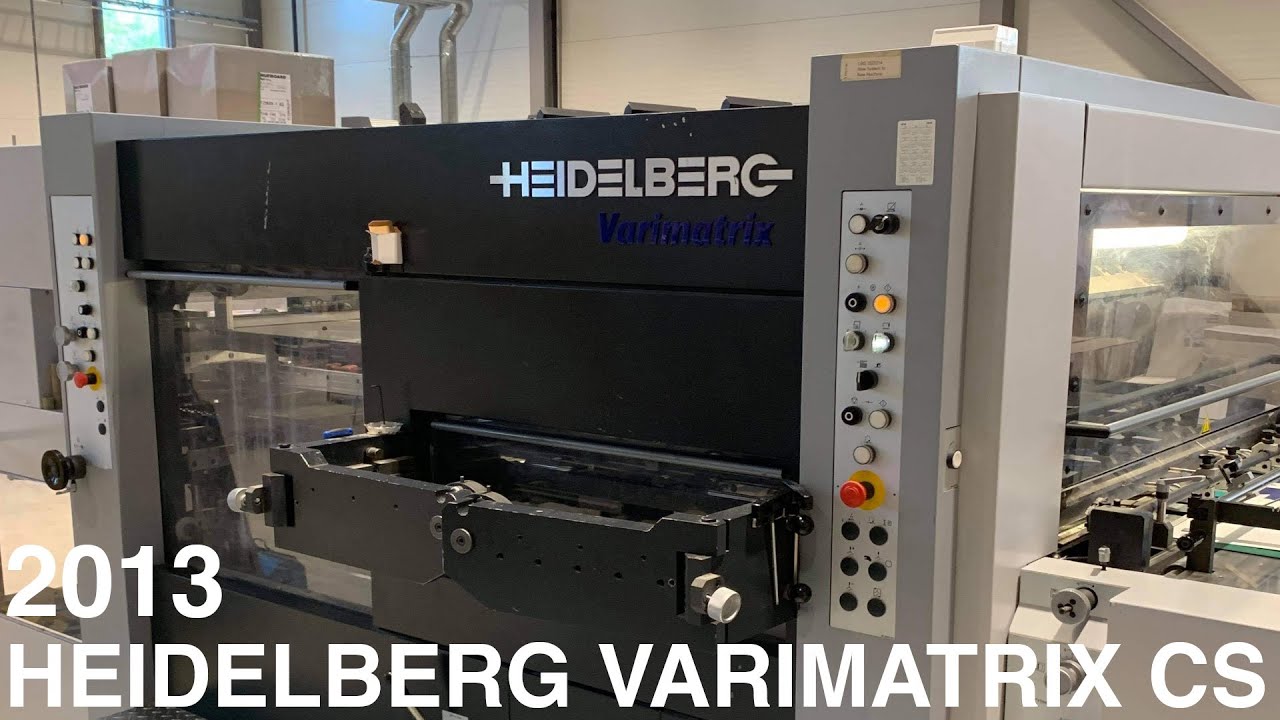 Heidelberg Varimatrix CS Automatic Die Cutter for Paper, Solid board ...