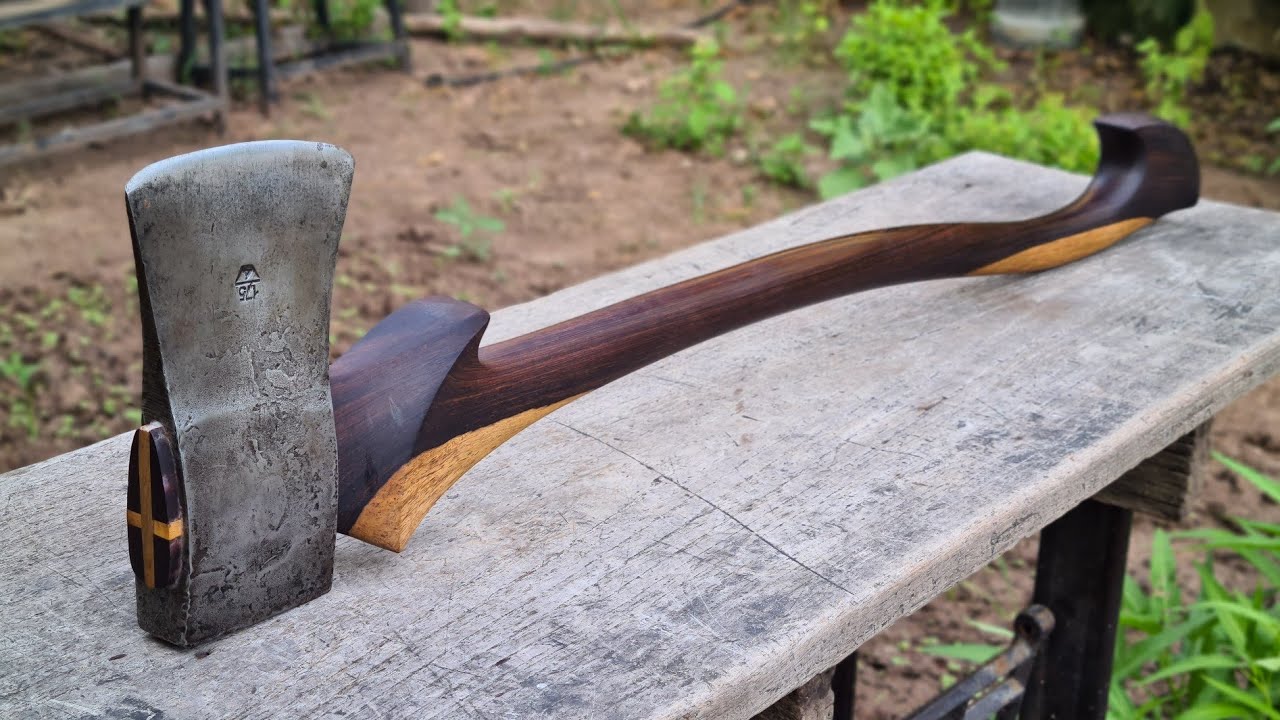Making a Beautiful Axe Handle In Thai Style | Amazing Woodworking - YouTube