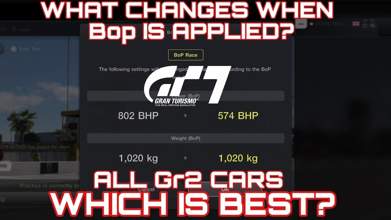 GT7. Gr2 Car List. Bop And Default Settings Comparison. Which Is Best ...