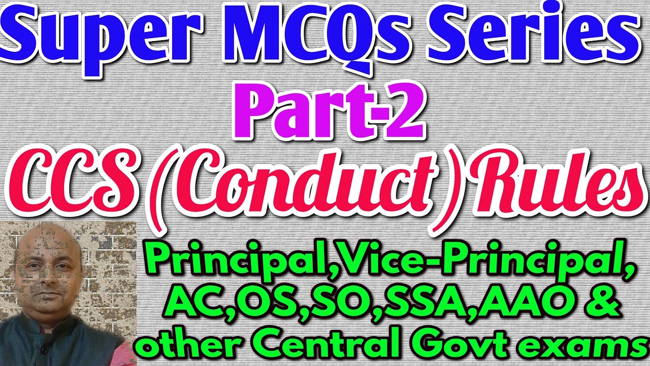 CCS(Conduct)Rules,1964 MCQs|Multiple Choice Questions|NVS/KVS/EMRS/DSSB ...