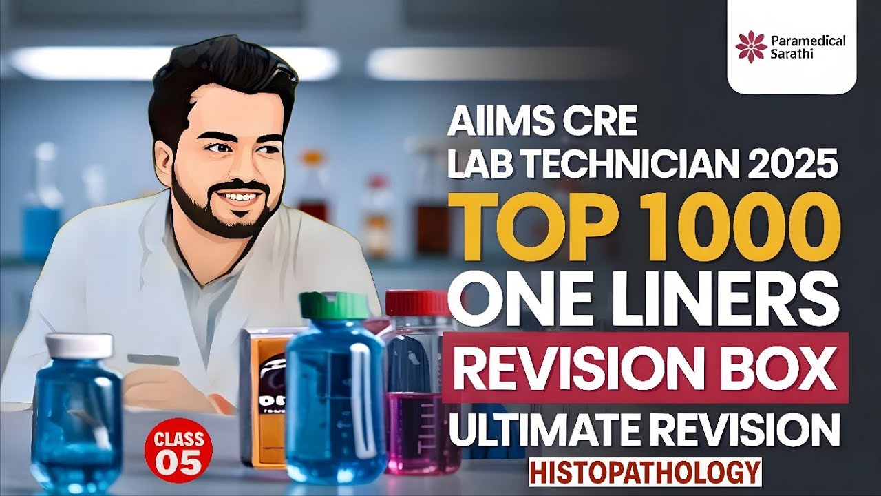 Lab Technician Complete Course Revision | One liners | AiimsCre | Pgi ...