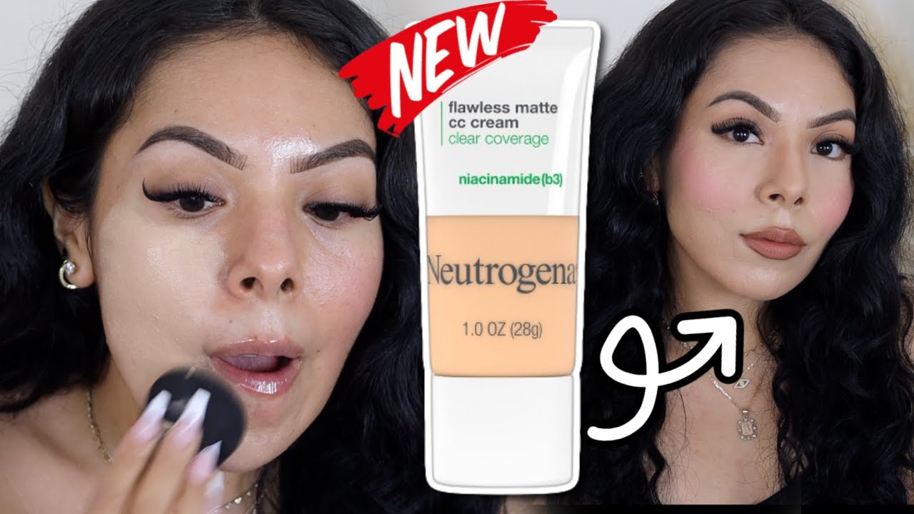 🚨NEW NEUTROGENA CLEAR COVERAGE FLAWLESS MATTE CC CREAM|| REVIEW & WEAR ...