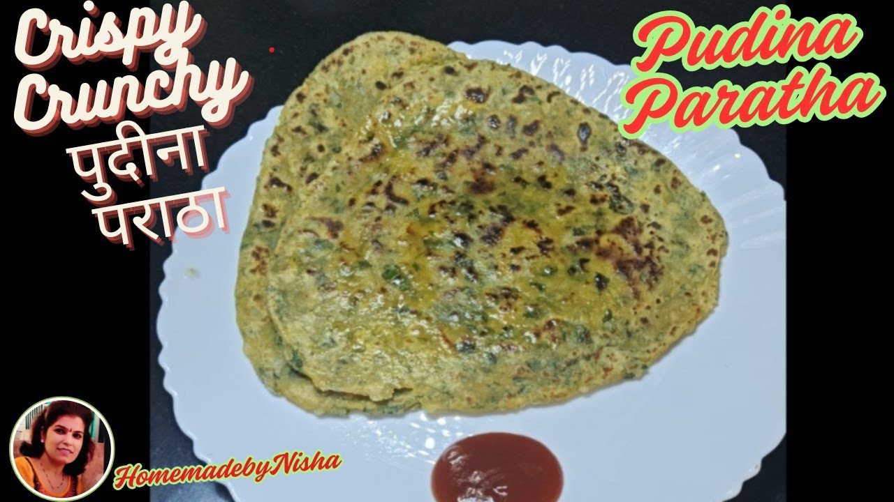 Pudina Paratha Recipe | Mint Paratha | Mint Flavoured Flatbread | Veg ...