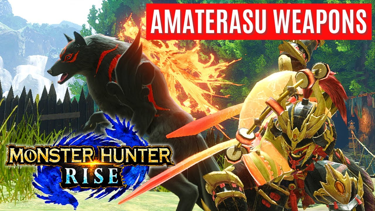 Monster Hunter Rise AMATERASU WEAPONS GAMEPLAY TRAILER REVEAL PATCH 3.2 ...