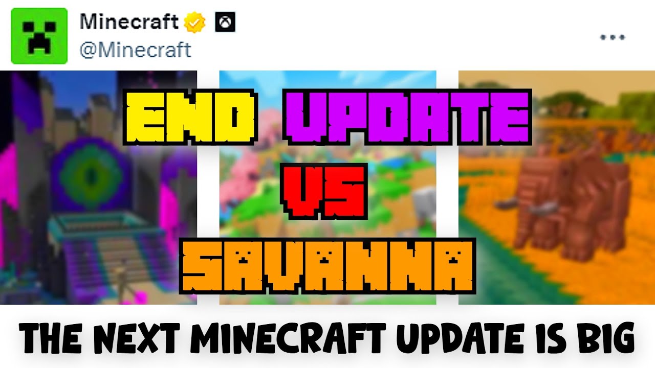 Whats NEXT in the UPCOMING minecraft UPDATE | END update or SAVANNA ...